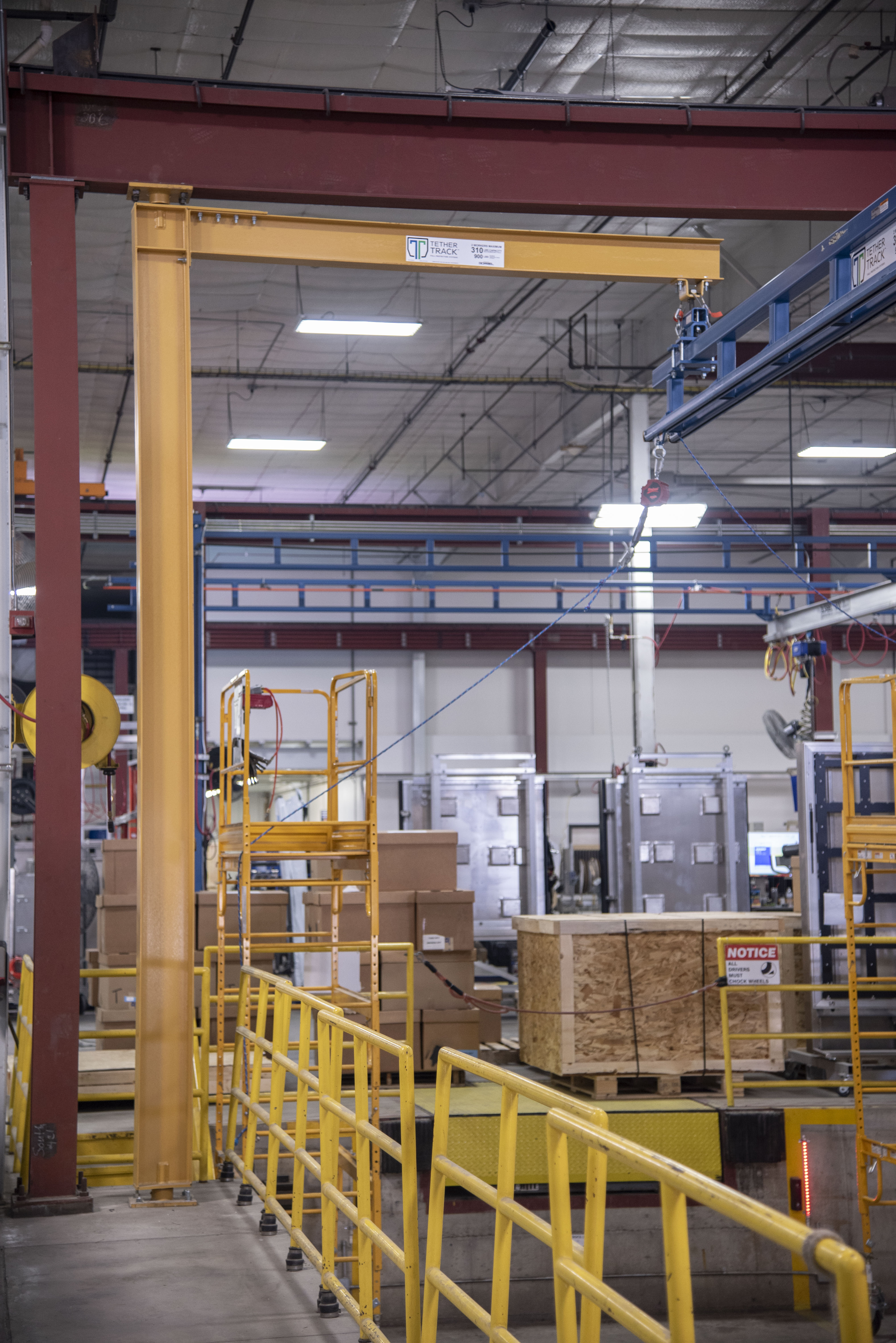 Fold-Away Fall Arrest Systems | Tether Track by Gorbel